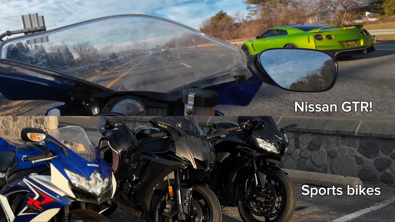 Nissan GT-R vs Suzuki GSXR 750 | Sportsbikes vs GTR | #suzuki #honda # ...