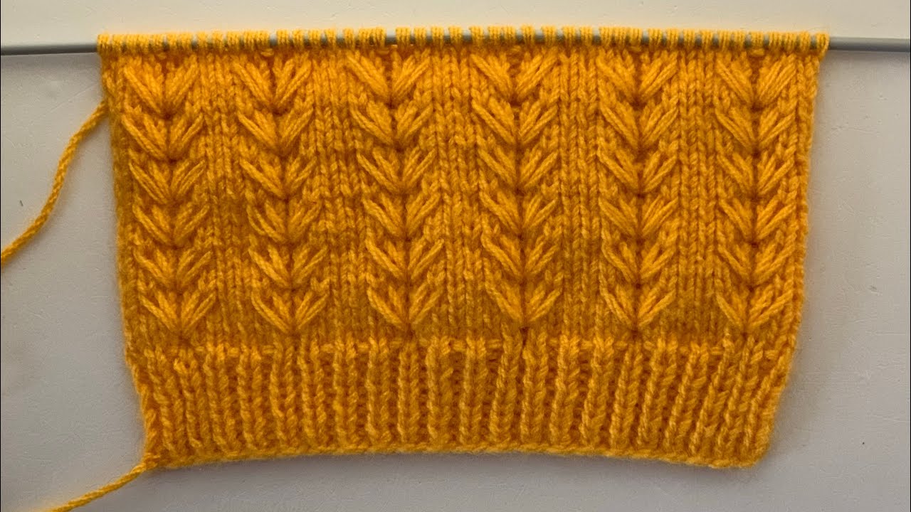 Beautiful 4 Rows Repeat Knitting Pattern - YouTube