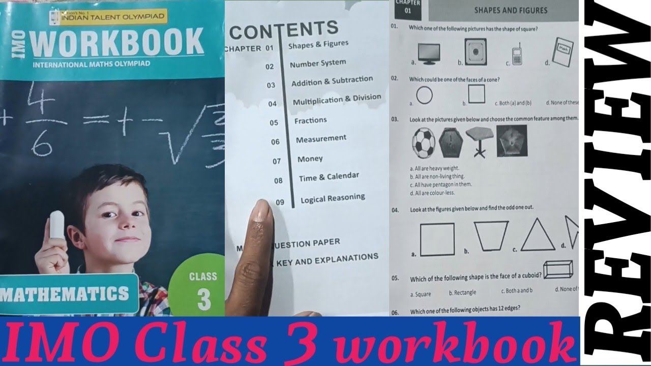 imo class 3 workbook review// Indian talent Olympiad class 3 maths work Book review - YouTube