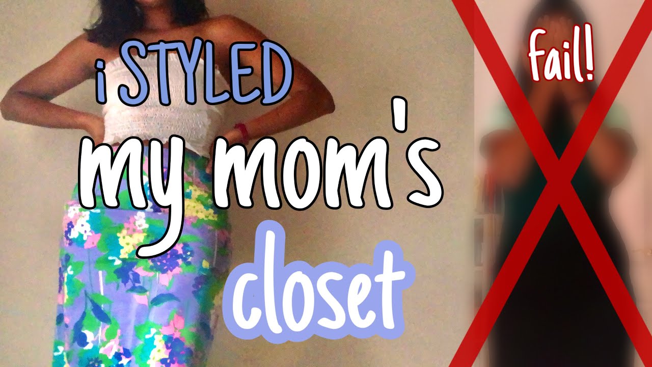 Styling My Moms Old Clothes Try On Youtube
