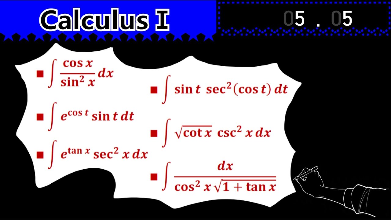 C5.5 치환적분 Substitution Rule】 삼각함수 sin cos tan cot 치환하여 적분 integral f(g ...