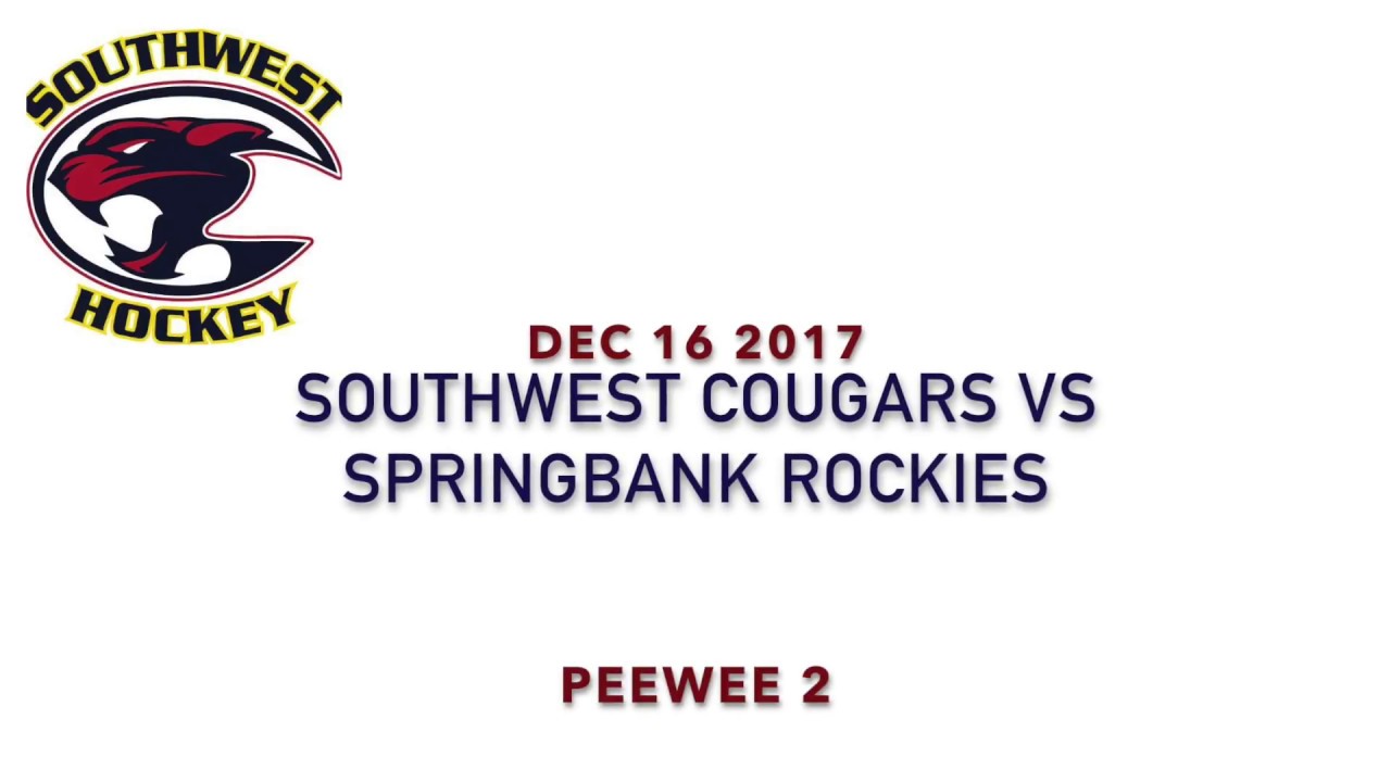 Peewee 2 Southwest Cougars VS Springbank Rockies - YouTube