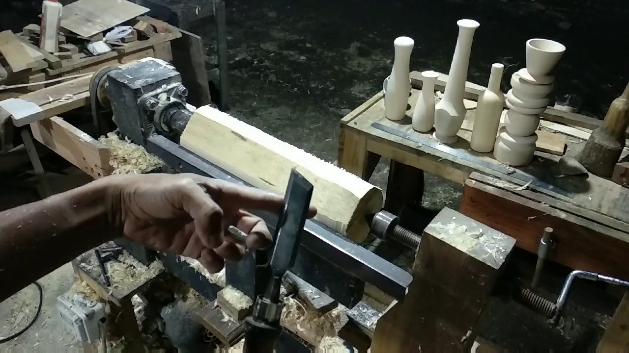 video amatir bubut kayu ( proses dasar ) - YouTube