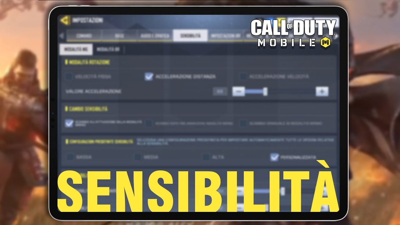 *TUTORIAL* Come impostare SENSIBILITÀ | Touch & Controller | Call of ...