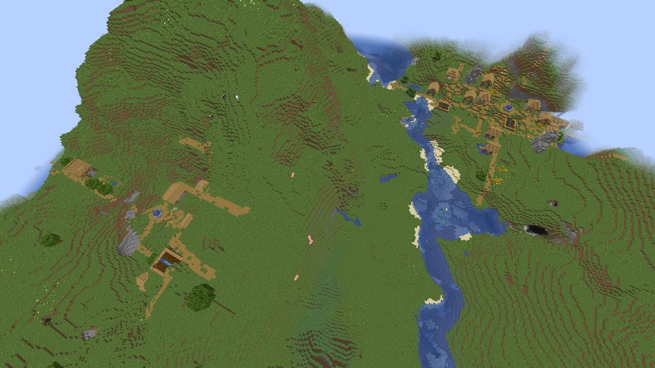 Double Village in Mountains Seed for Minecraft 1.19 - YouTube