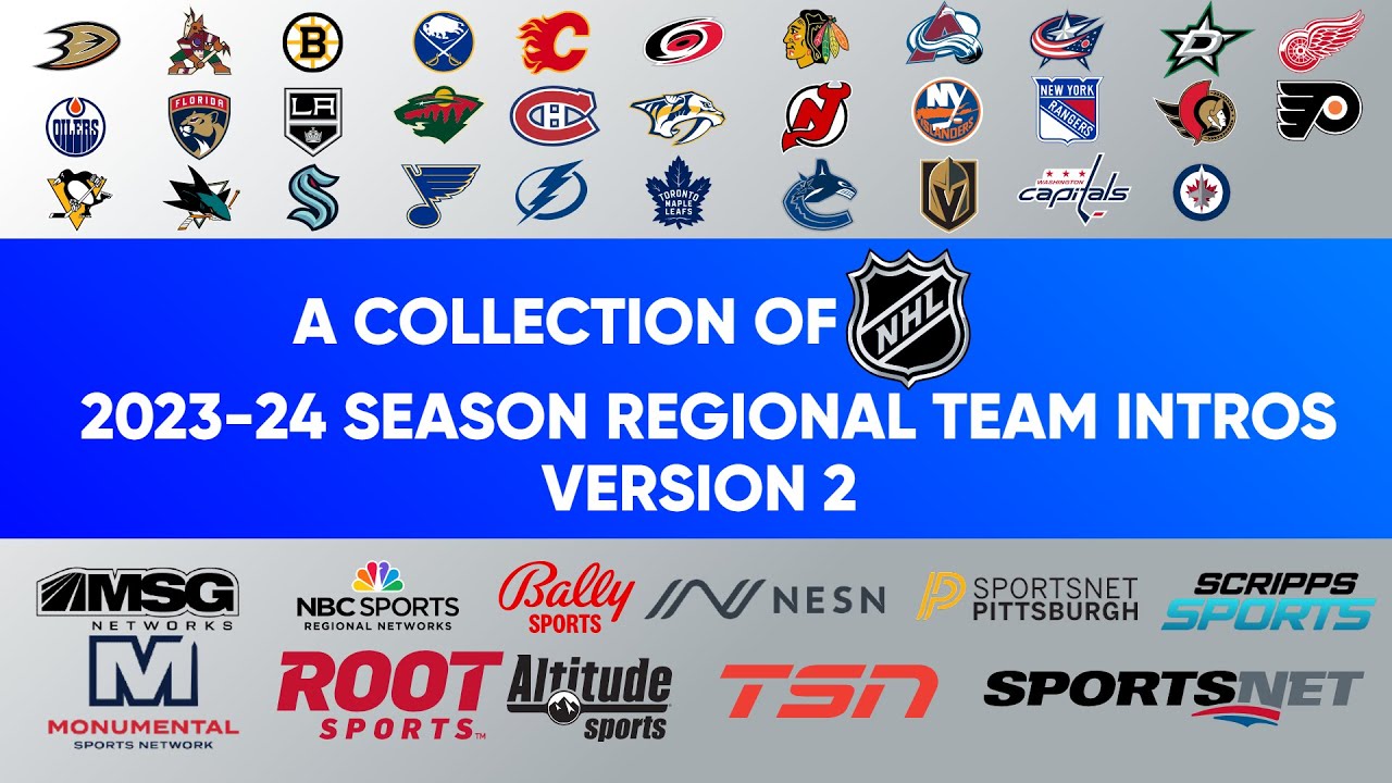 A Collection of NHL 2023-24 Season Regional Team Intros V2 - YouTube