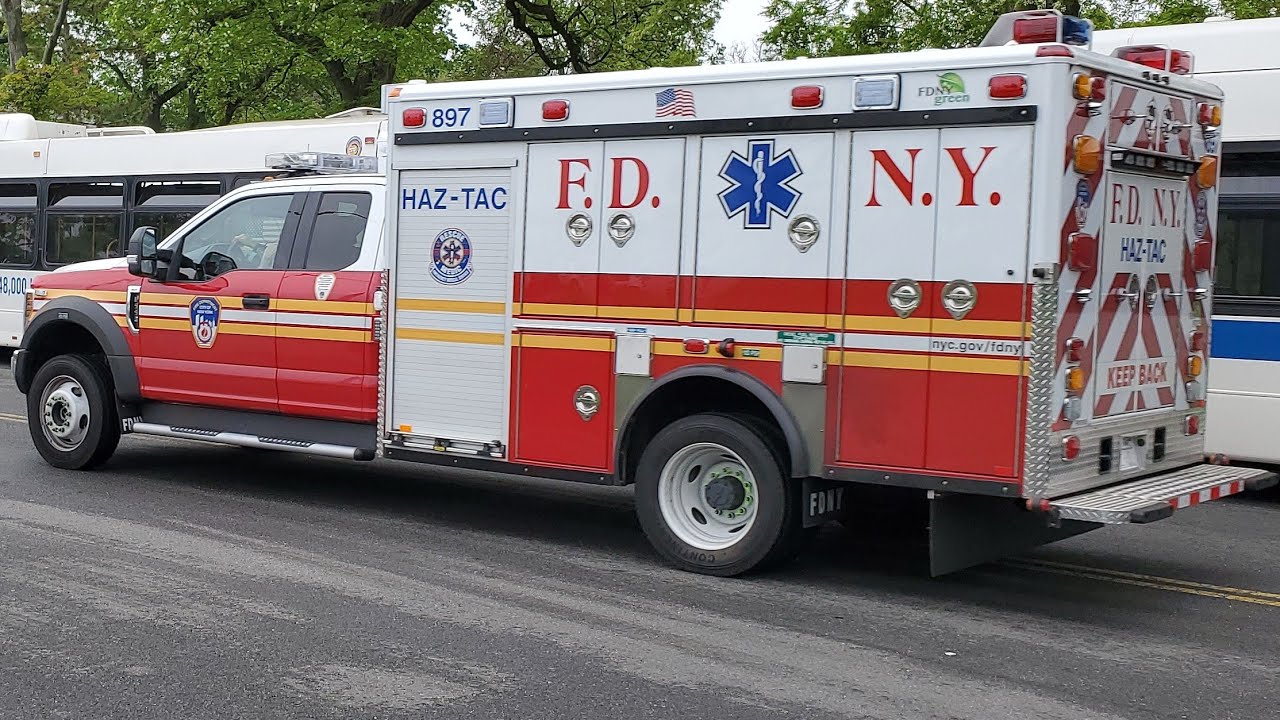 Brand New FDNY EMS Haz Tac Recue Medic 1 Arriving At Fort Totten In ...