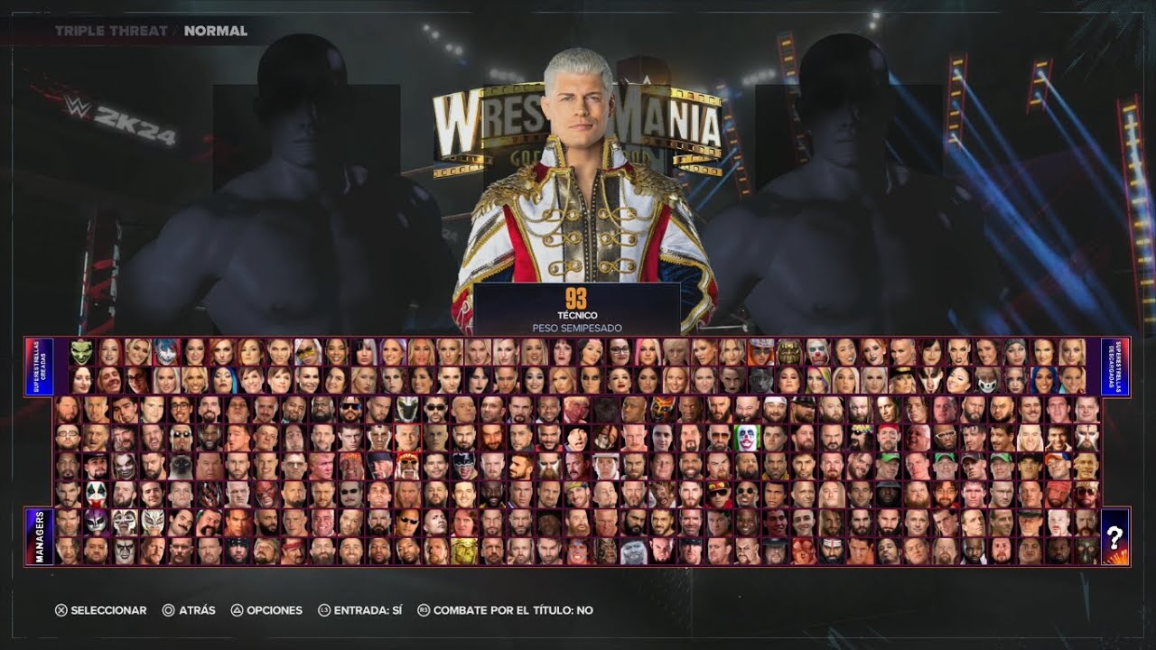 WWE 2k24: MY Selection Screen Roster & Arenas. - YouTube