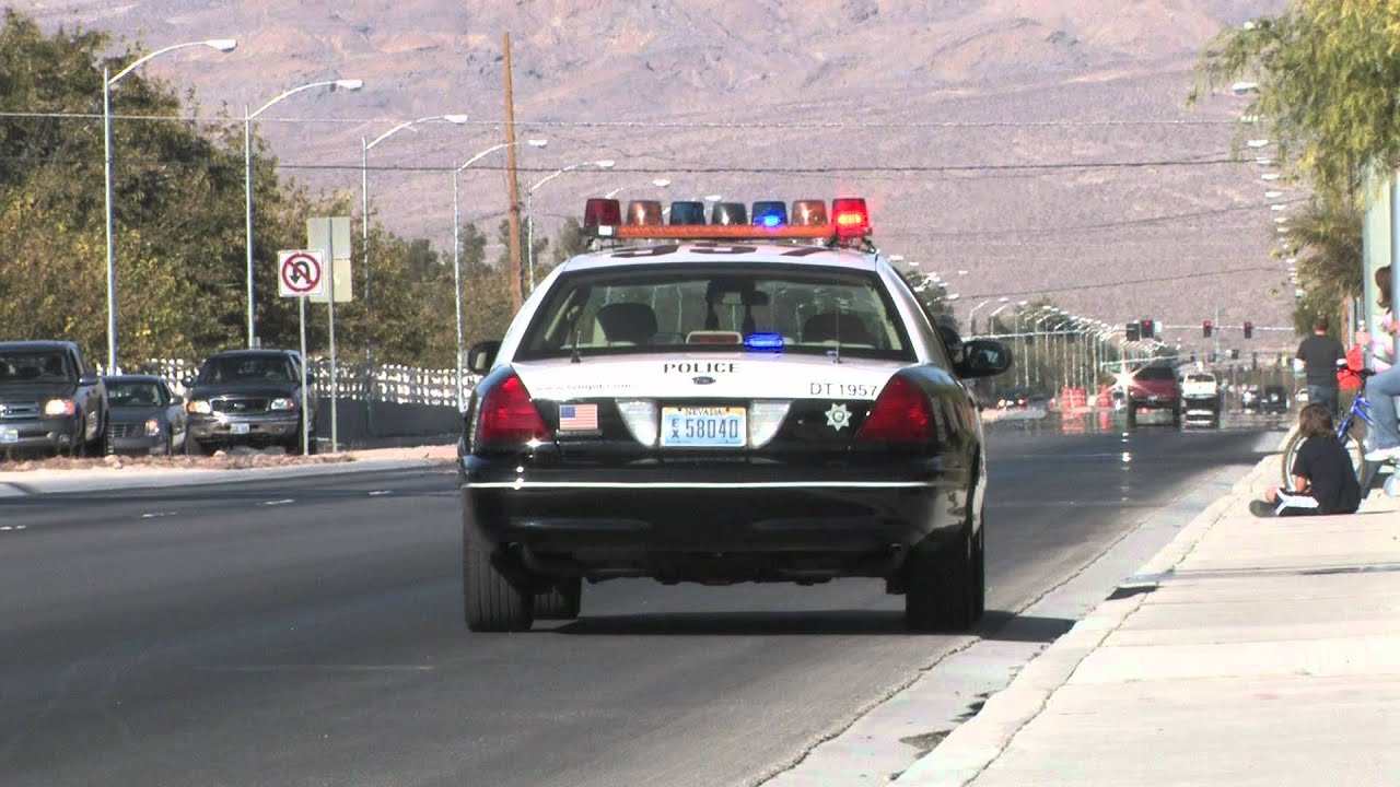 LVMPD Crown Victoria with Code 3 Lights Back Shot - YouTube