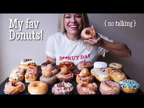 Donut Feast MUKBANG | No Talking (Talking Removed) - YouTube