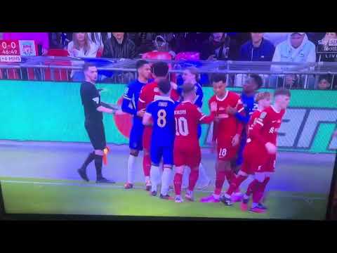 Chilwell fight, Chelsea vs Liverpool