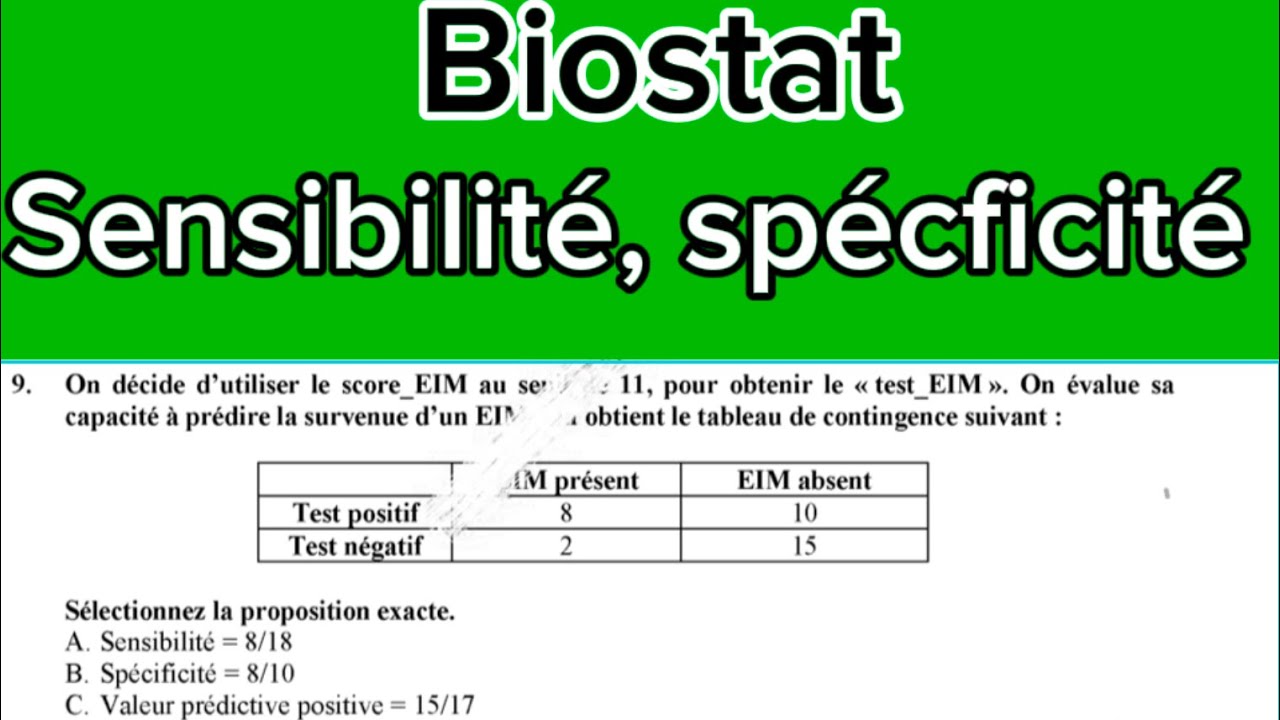 test diagnotics, sensibilité, spécificité VPP, VPN Biostat PASS/las ...