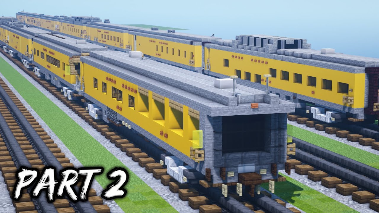 Minecraft Union Pacific Coaches Tutorial Part 2 - YouTube