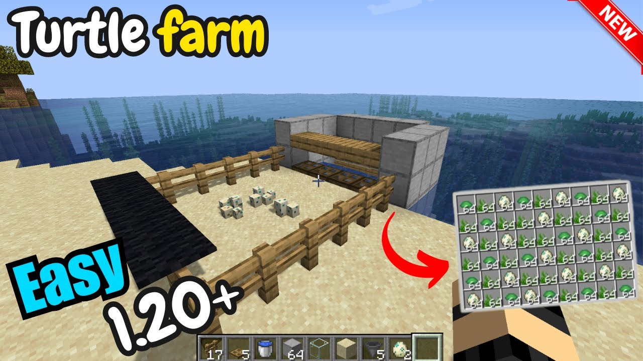 How to build turtle farm minecraft 1.20+ - YouTube