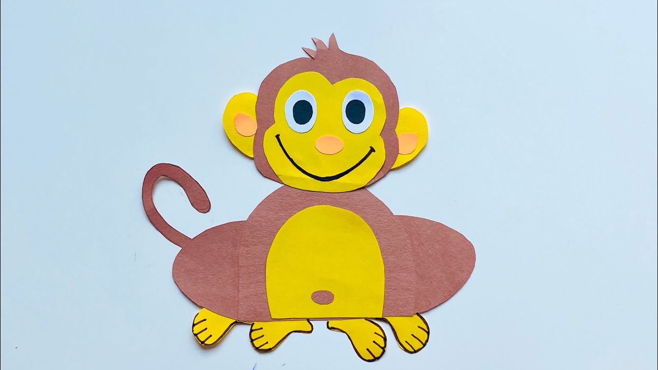 How to make cute and easy monkey craft for kids !! - YouTube