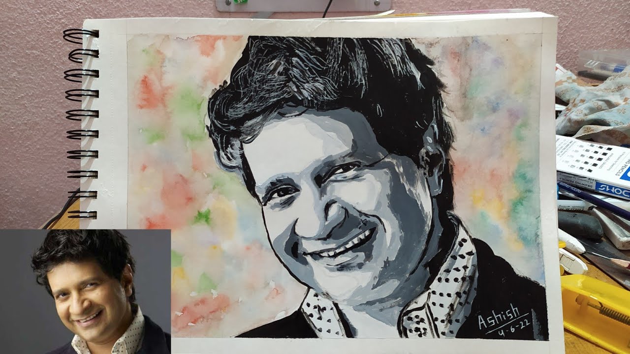 KK Drawing // A Small Tribute To Great Singer Voice Of Love KK // How ...