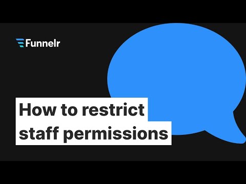 How to restrict staff permissions | Funnelr - YouTube