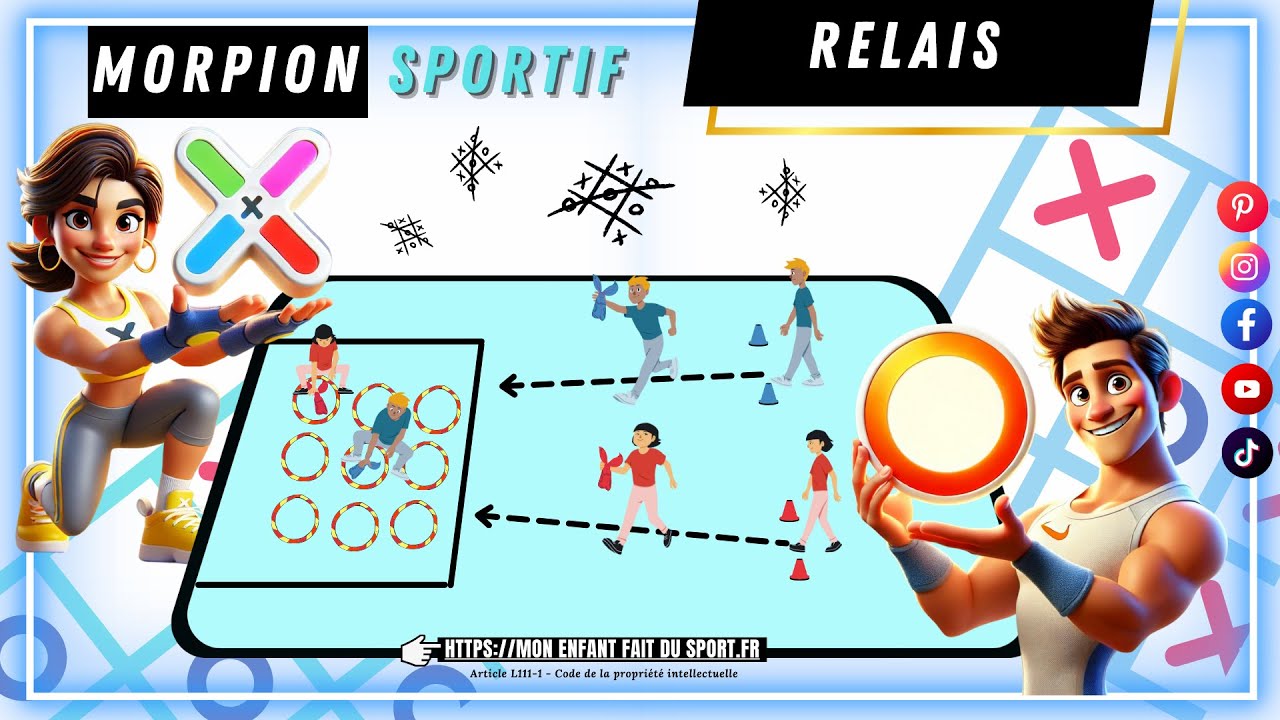 Règle du jeu du MORPION SPORTIF - jeu de relais sportifs pour enfants ...