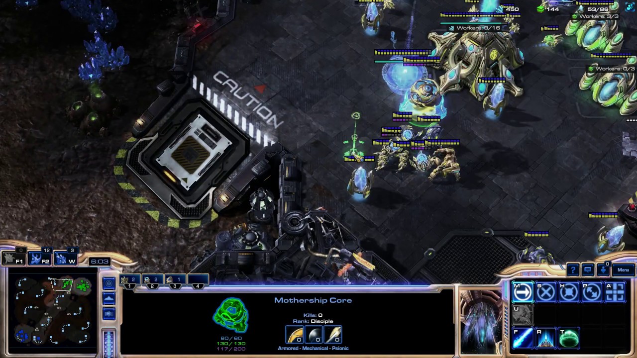 StarCraft II Protoss VS Terran Elite AI - YouTube