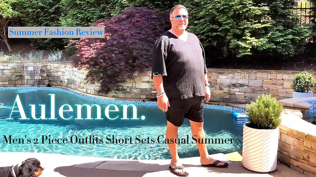 Summer Beach Cotton Tracksuit - Casual 2-Piece Set By Aulemen - YouTube