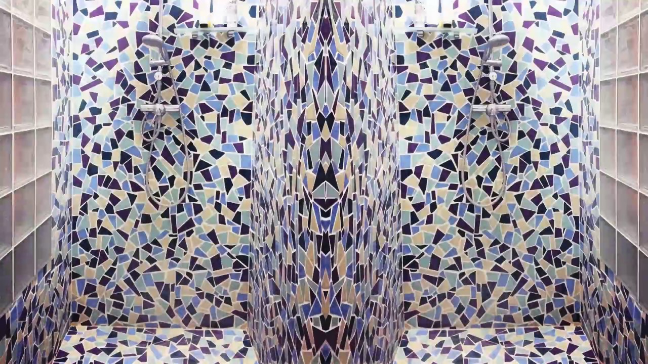 DIY mosaic of broken tiles - YouTube