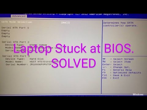 LAPTOP STUCK AT BIOS SCREEN AFTER PRESSING POWER BUTTON - YouTube