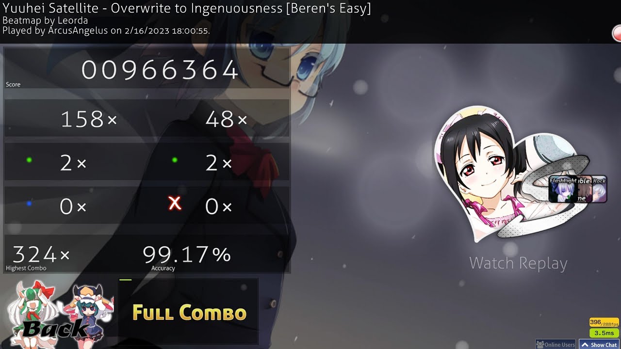 OSU! 𝗥𝗔𝗡𝗞 #𝟮𝟱 𝗚𝗟𝗢𝗕𝗔𝗟, 𝗥𝗔𝗡𝗞 #𝟱 𝗨𝗦𝗔, Yuuhei Satellite - Overwrite to ...