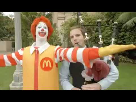 Ronald McDonald bagpipe commercial