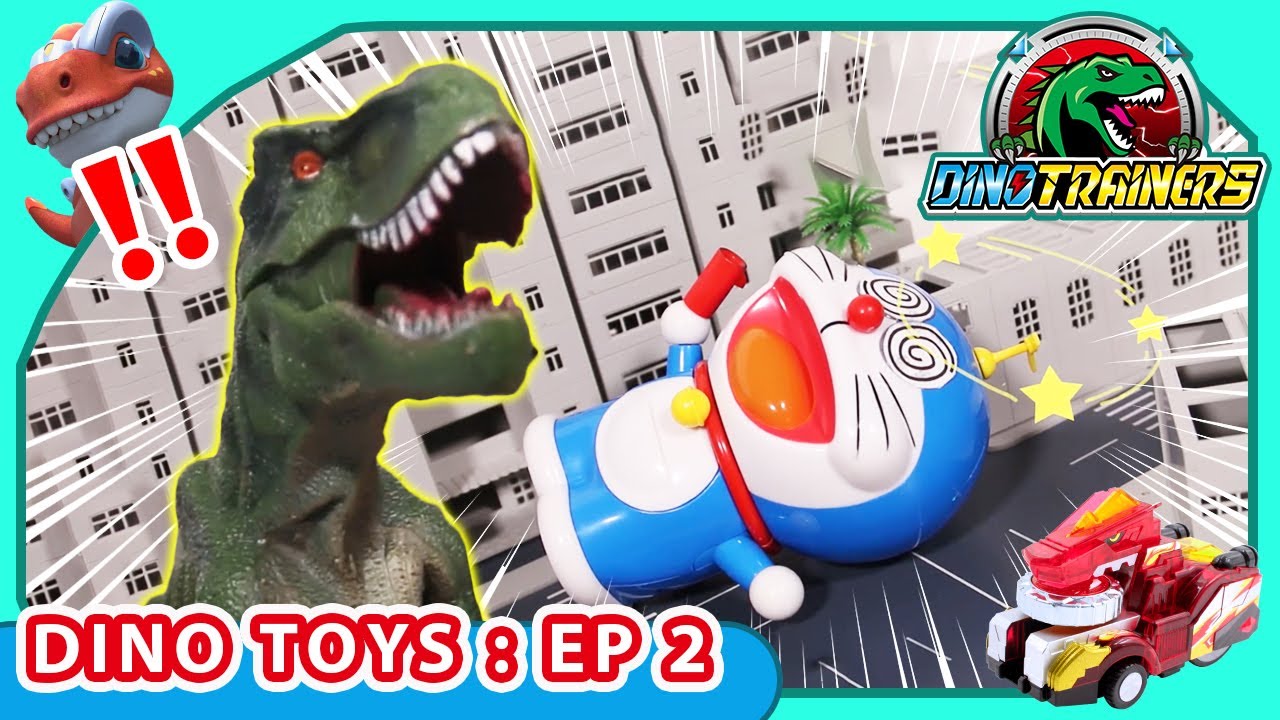 Trex Menyelamatkan Doraemon! | Dino Trainers Toys Story Ep 2 - YouTube