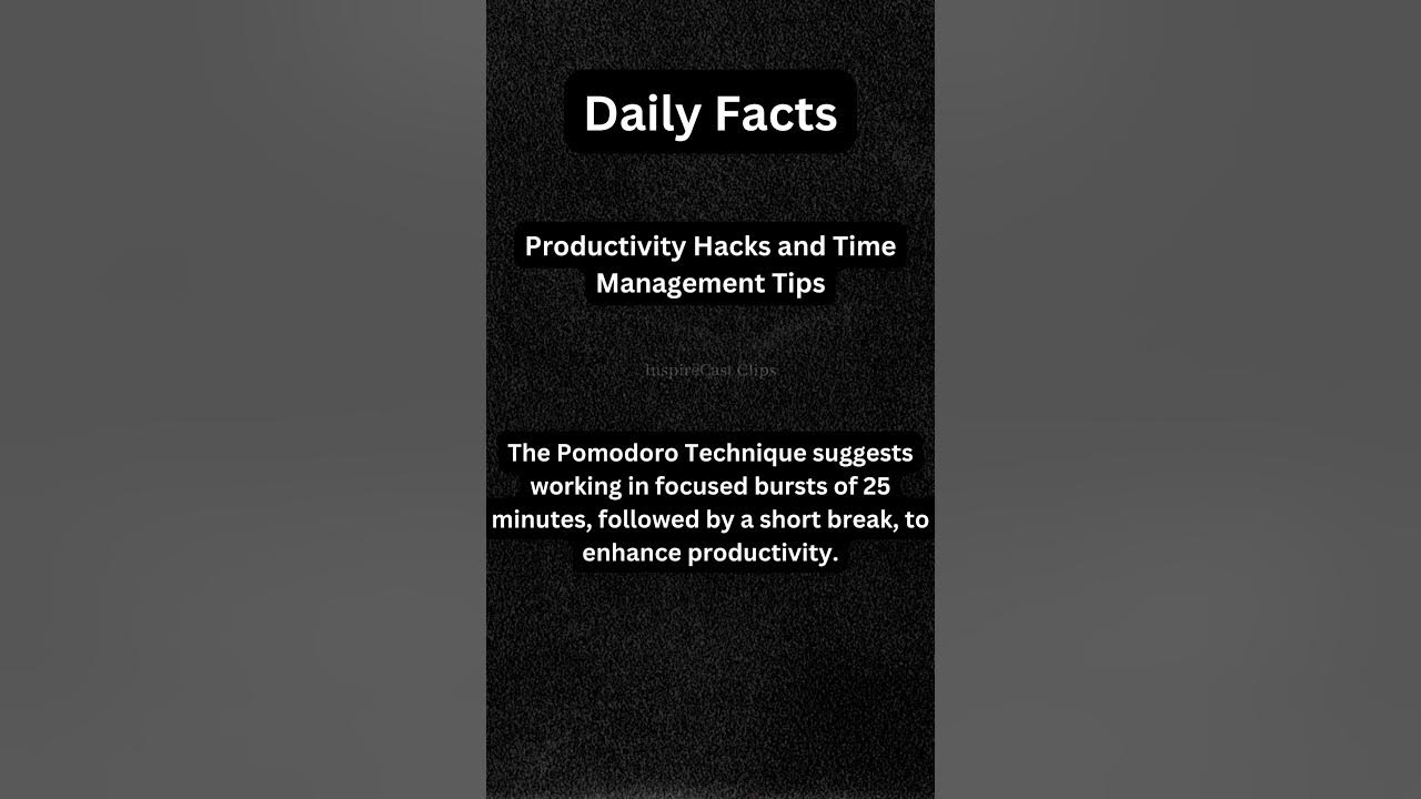 Daily Facts How To Double Your Productivity In Just 10 Minutes A Day