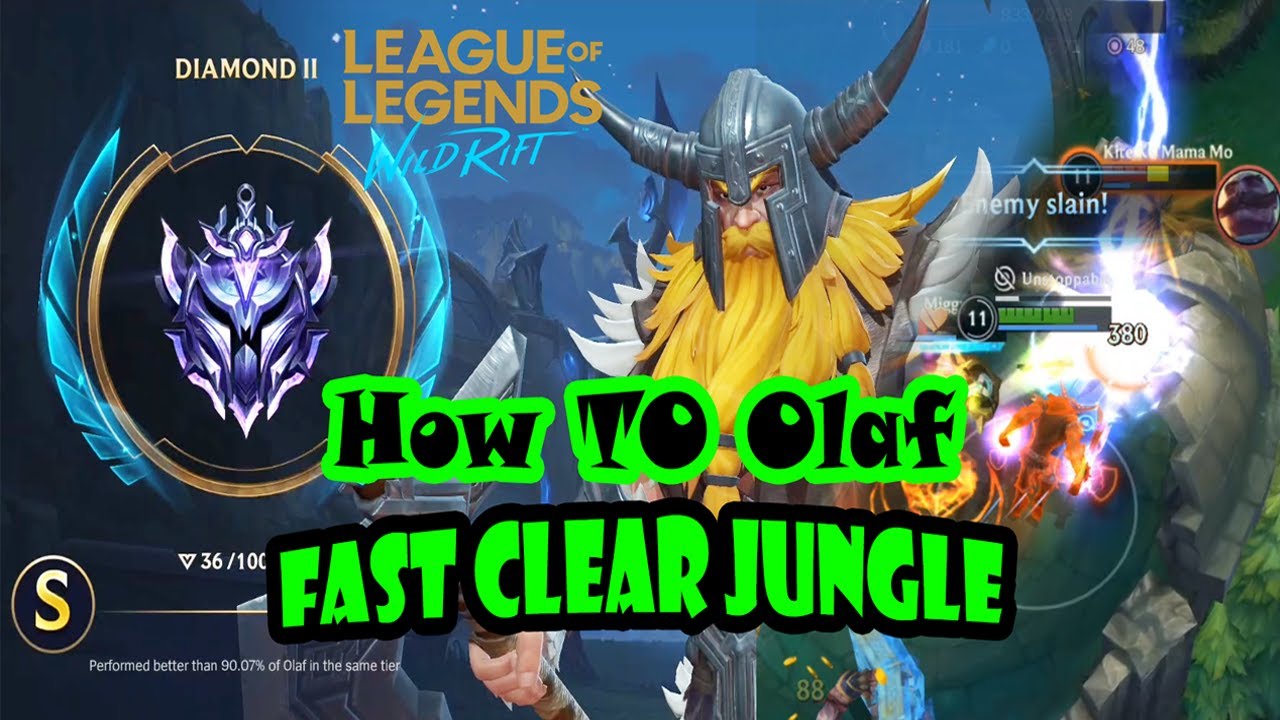 Wild Rift Diamond Olaf Jungle Gameplay | Diamond to Master Wild Rift ...