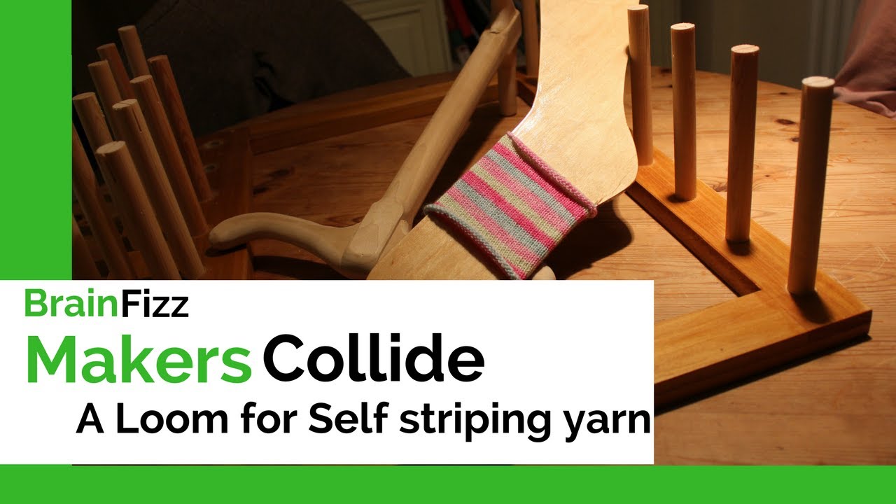 Make a warping board for self stripping yarn - YouTube