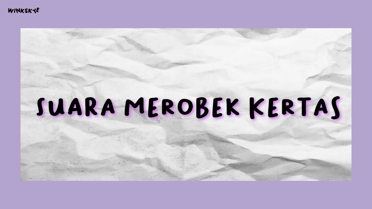 [SATISFYING] Suara Sobek/Robek/Menyobek/Merobek Kertas - YouTube