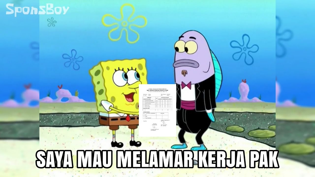 Ketika Melamar Pekerjaan | Dubbing Meme Spongebob - YouTube