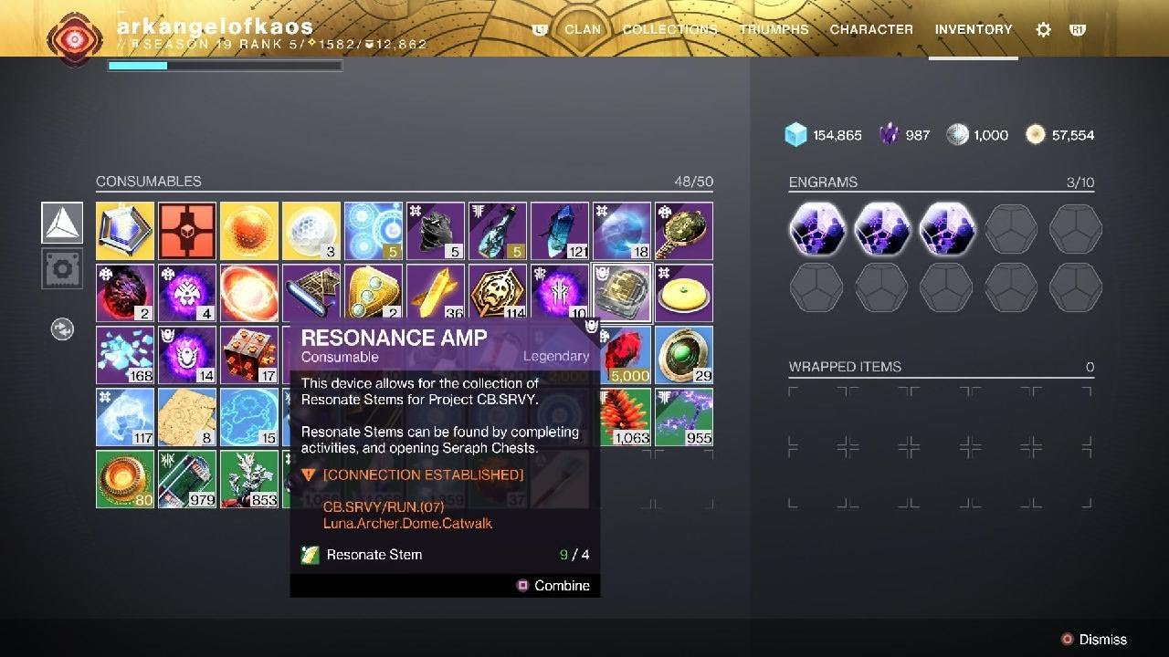 Combine 4 Resonate Stems To Generate An Override Frequency (Destiny 2 ...