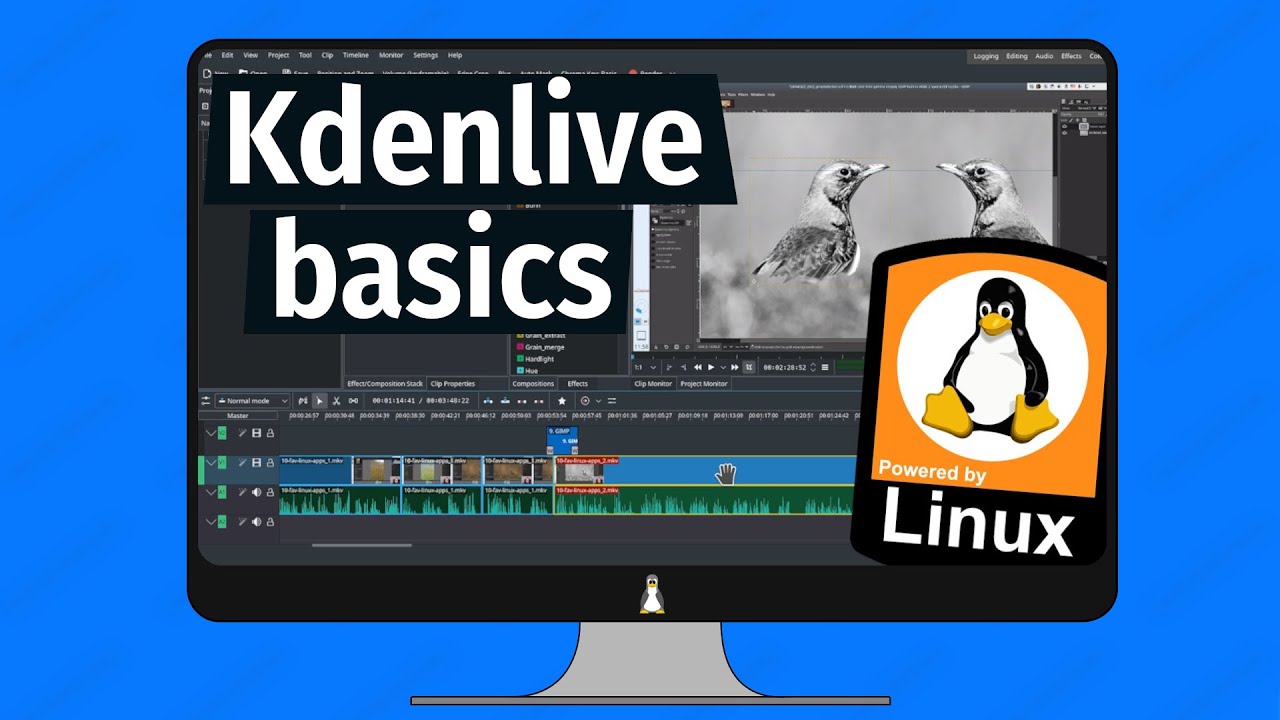 Kdenlive beginner tutorial - YouTube
