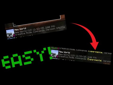 How To Get Experimental Features On A Existing world (easy tutorial ...