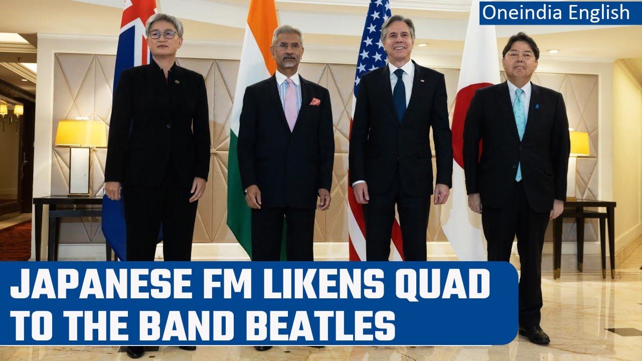 Japanese Foreign Minister says QUAD is like the band Beatles | Oneindia ...
