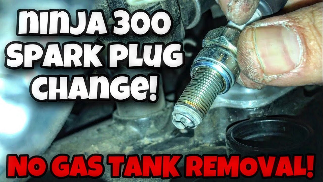 How To Change Spark Plugs On A Ninja 300! (No Gas Tank Removal or ...