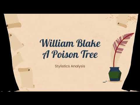 William Blake (A Poison Tree) Stylistics Analysis - YouTube