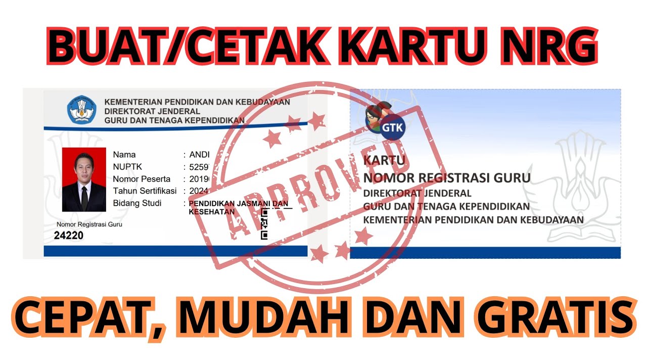 Cara membuat/mencetak Kartu NRG dengan cepat, mudah dan gratis | #tpg # ...