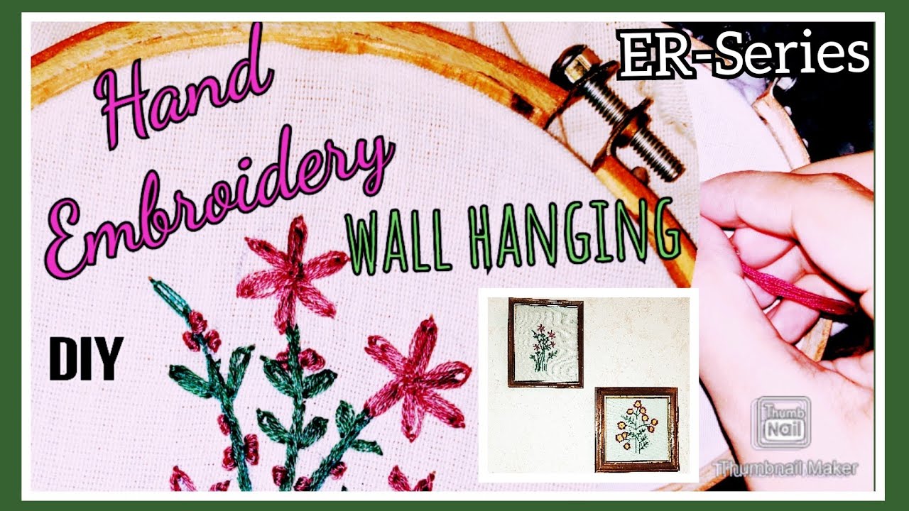 Beginner's Hand Embroidery|easy flower desgin| perfect wall hanging ...