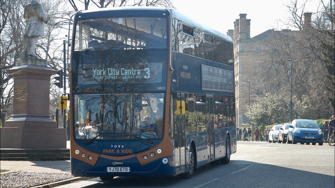 P&R Journey: First York 39513 (YJ70ETD) Optare Metrodecker EV/MD1114EV ...