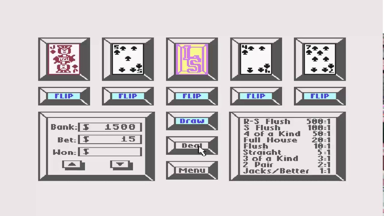 C64 REUPLOAD Video Poker EMULATOR CCS 64 OTHER GAME 1988Loadstarh FLTa ...