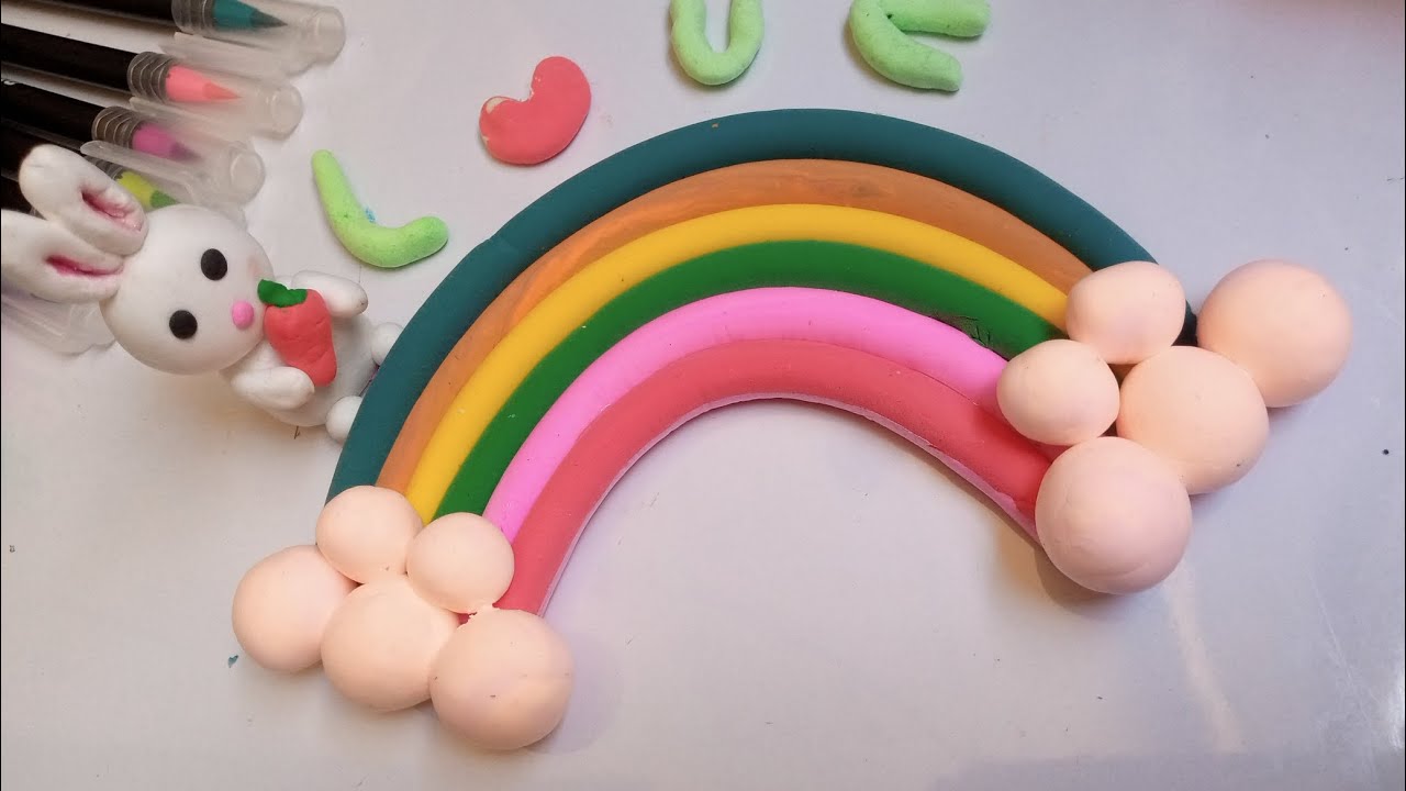 Super Clay Rainbow / homemade Rainbow/ clay ideas / Crafty Delights ...