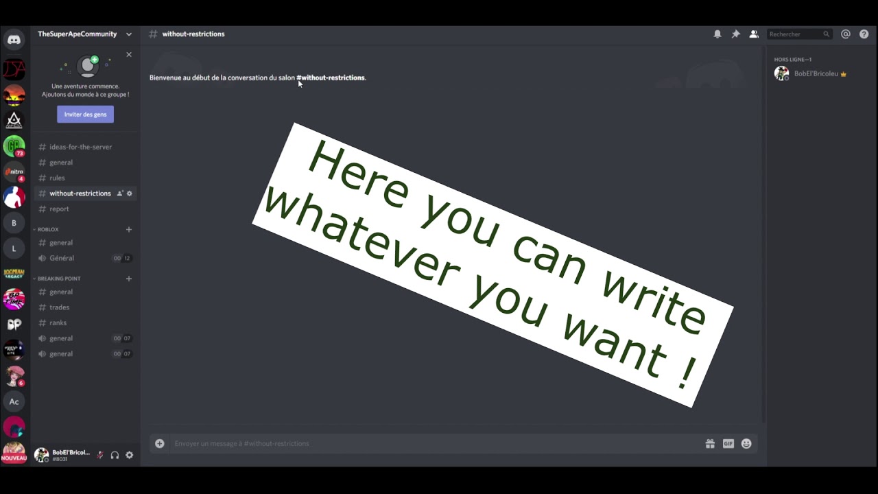 MY NEW DISCORD SERVER (LINK IN DESCRIPTION) - YouTube