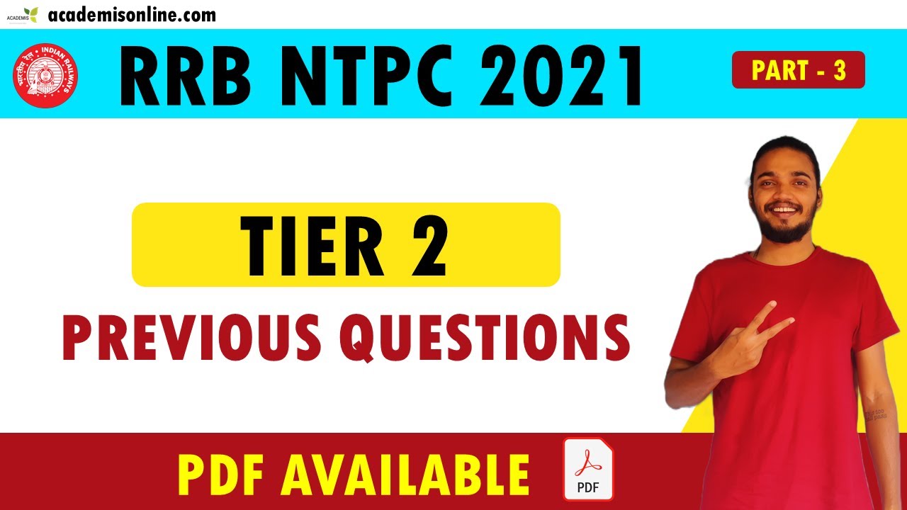 RRB NTPC TIER 2 Question Paper Discussion || NTPC Tier 2 Previous ...