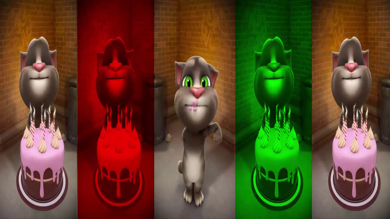 Talking Tom Cat VS Talking Tom Cat 2 Colors Funny Movement - Mobile ...