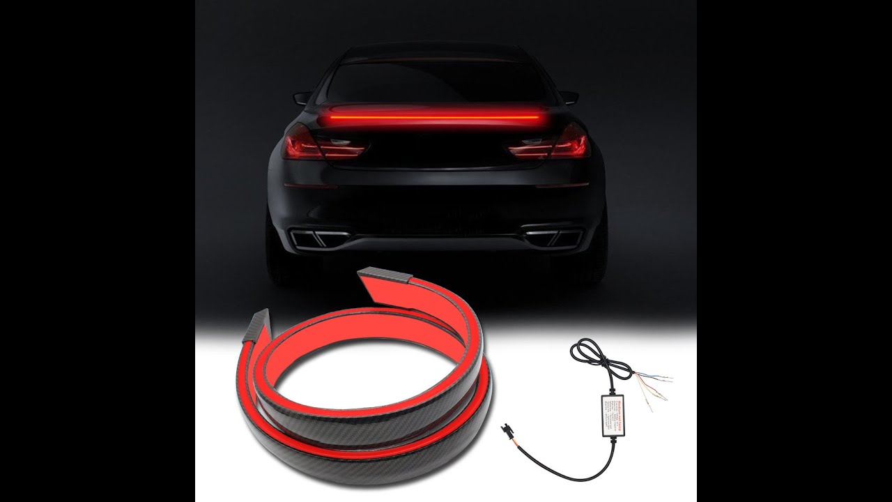 Universal LED Rear Spoiler Lip Kit for Car Trunk - YouTube