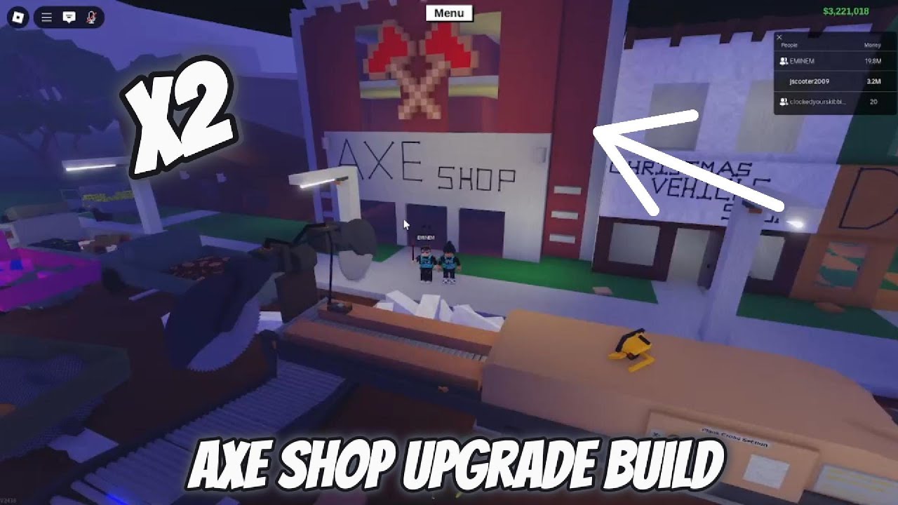 Time-Lapse: My Insane Axe Shop Upgrade Build in Lumber Tycoon 2! (Part ...